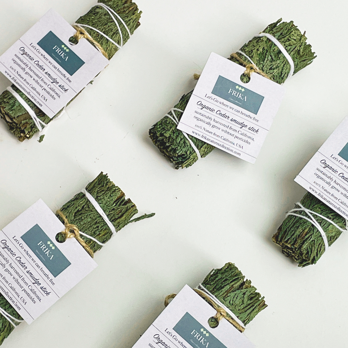 California organic Cedar smudge stick with Natural Cleansing guide & P ...